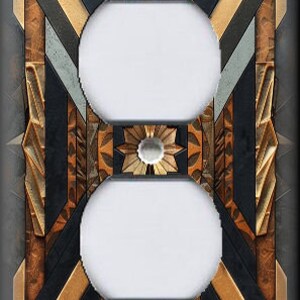 Art Deco Home Decor Black and Gold Art Decor - Metal Light Switch Plate ...