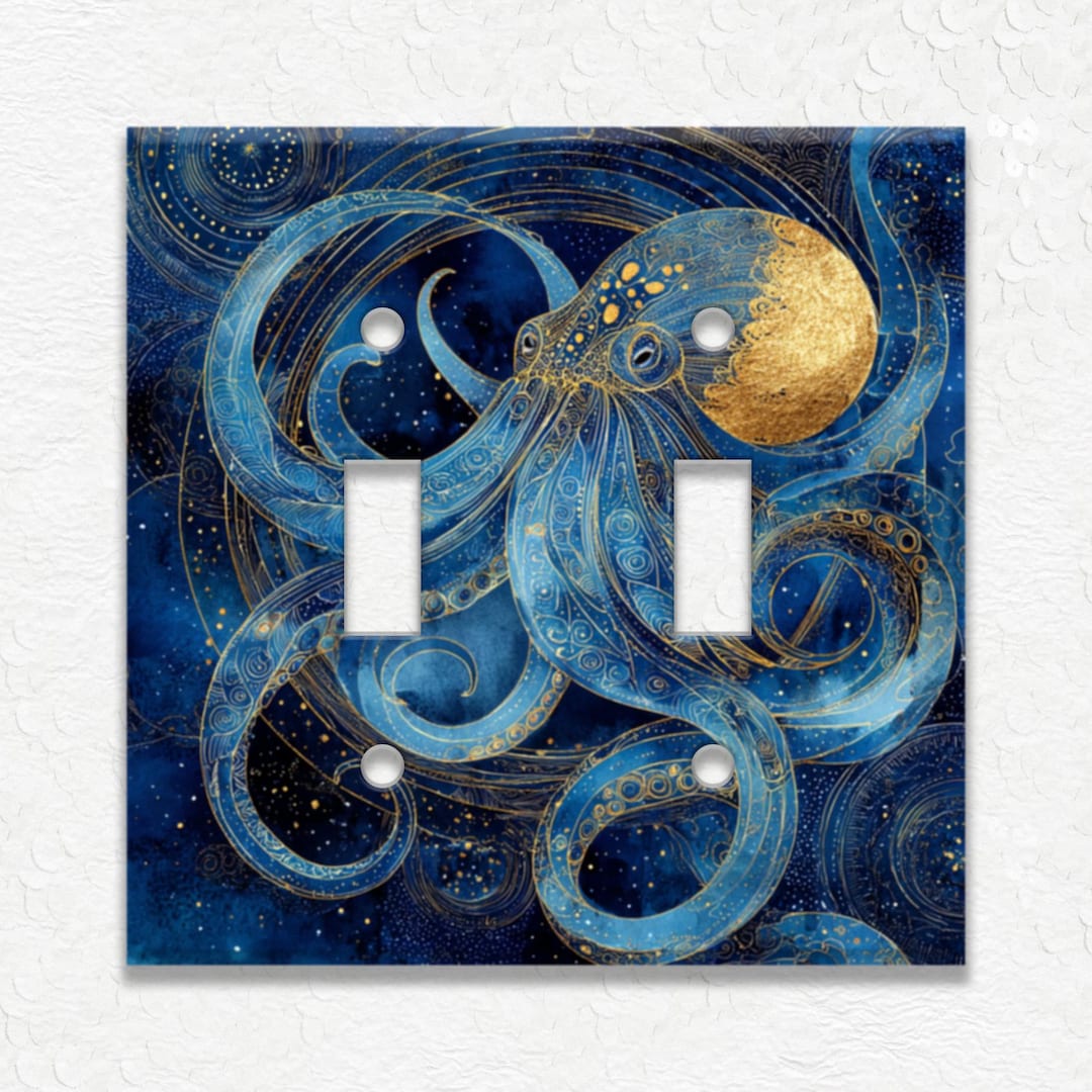 Octopus Design Metal Light Switch Covers, Outlet Covers, Octopus Design ...