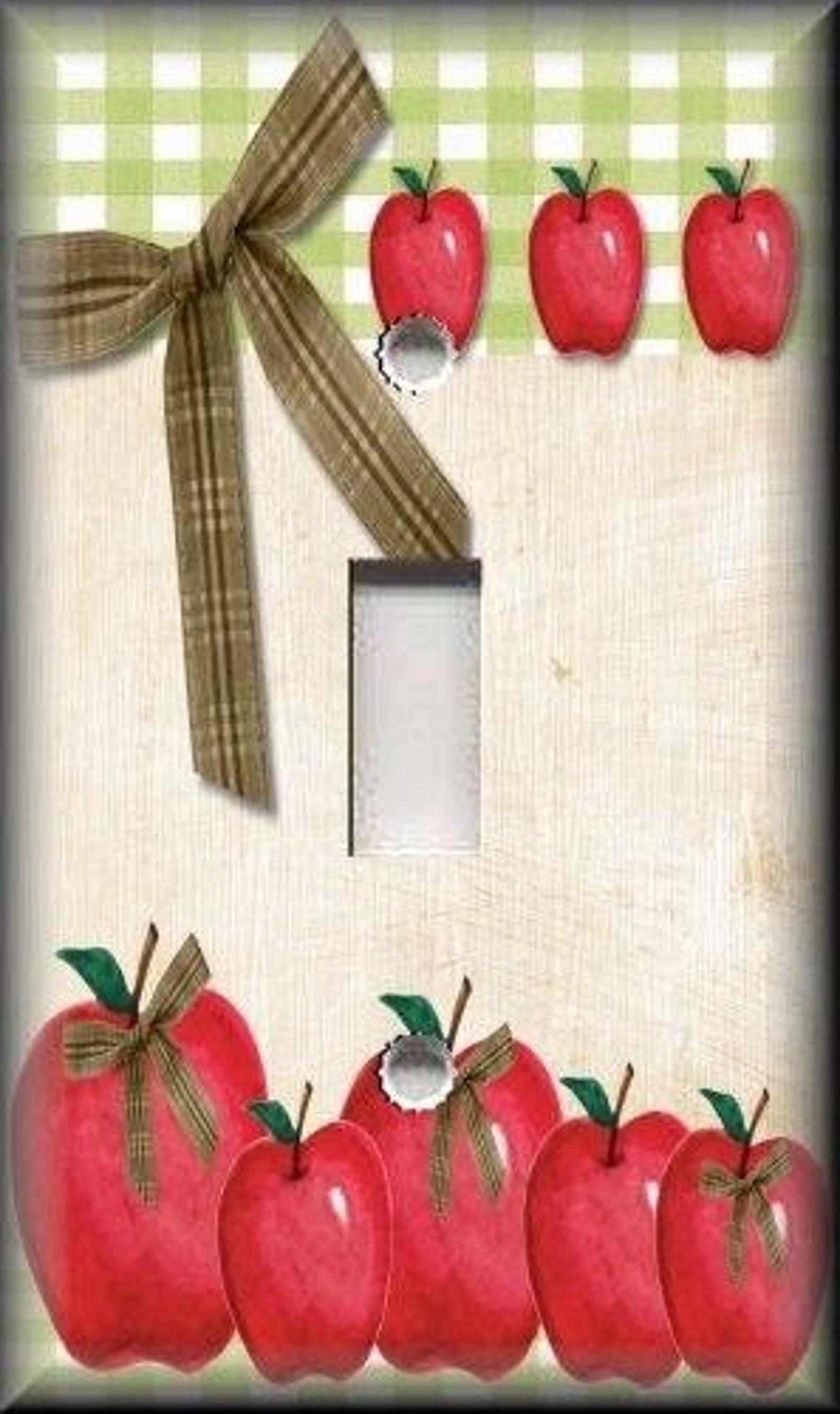 Metal Light Switch Plate Cover Country Kitchen Apples Home - Etsy
