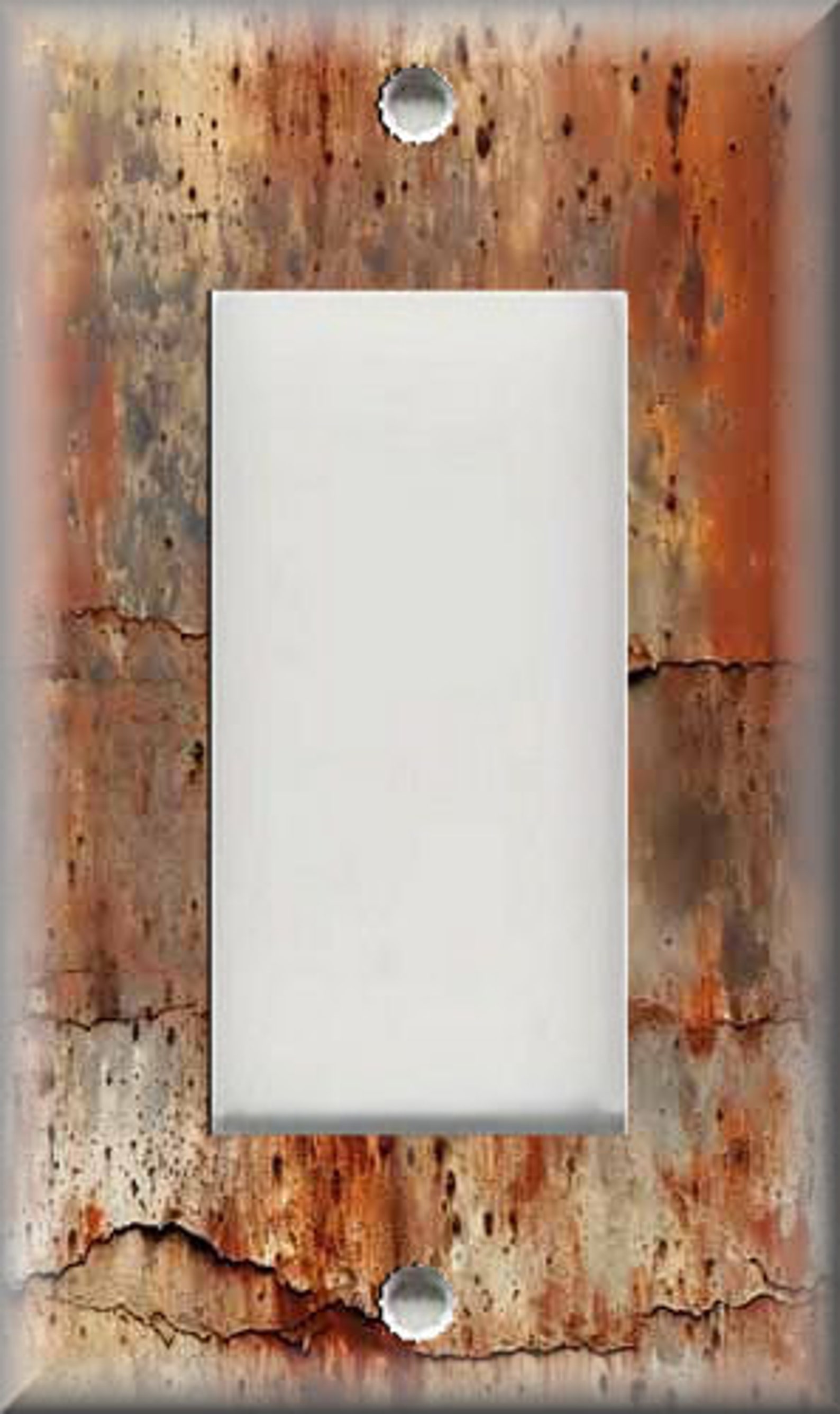 Rusty Metal Light Switch Covers and Outlet Covers - Rusty Copper Metal ...