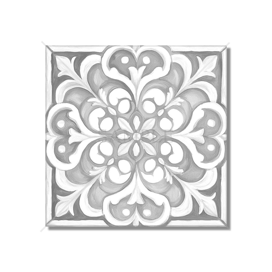Grey and White Ceramic Tile Vintage Design Grey Kitchen Backsplash Tile ...