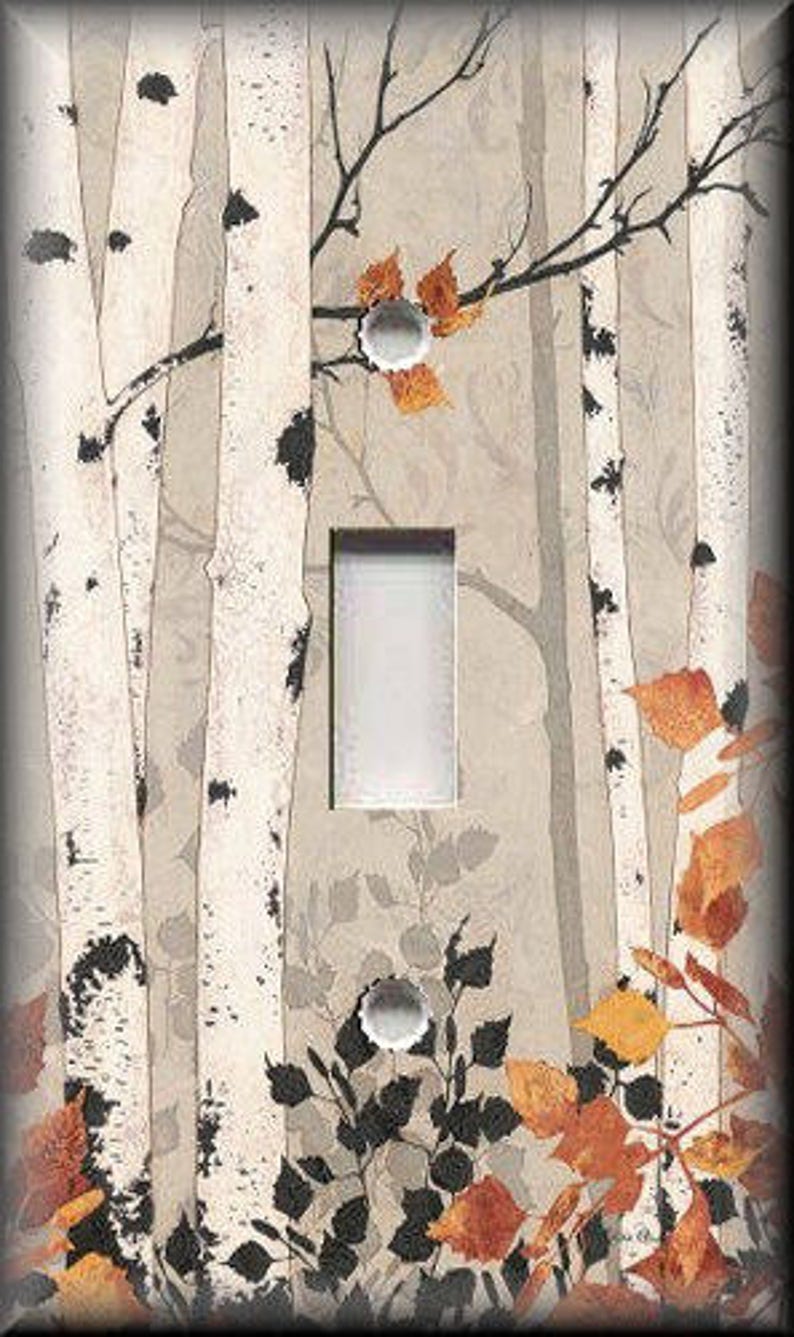 Birch Tree Switch Plate Rustic Woods Tree Decor Cabin Decor - Etsy