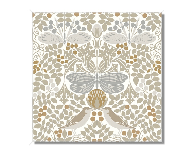 Moody Floral William Morris Design Ceramic Tile Art Nouveau Kitchen ...