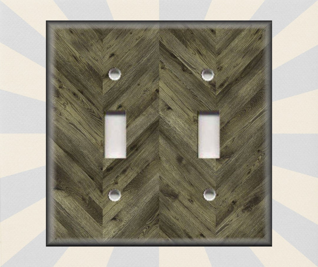 Rustic Wood Design Chevron Sage Green Farmhouse Home Decor - Metal ...