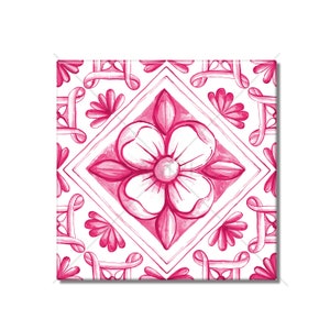 Pink Flower Ceramic Tile - Flower Design Ceramic Tile Kitchen ...