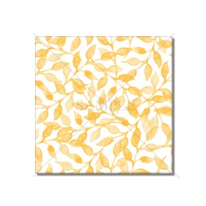 Yellow Leaves Ceramic Tile Leaf Design Tile Kitchen Backsplash Tile ...