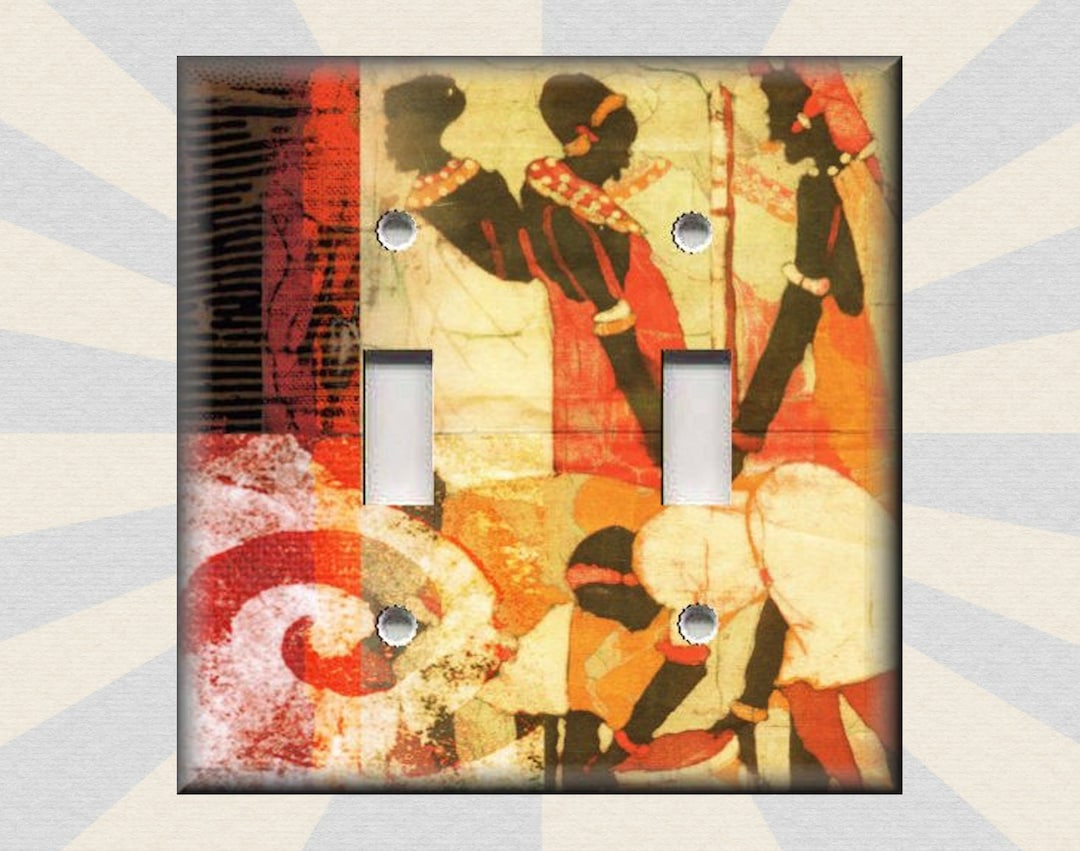 African Women Home Decor African Home Decor - Metal Light Switch Plate ...