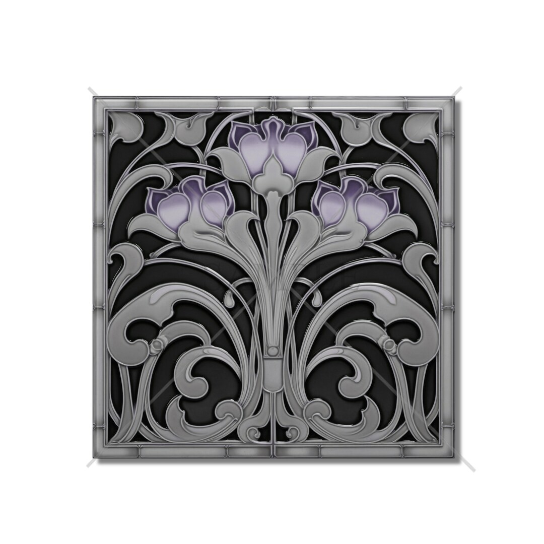 Ceramic Tile Vintage Art Nouveau Design Kitchen Backsplash Tile ...
