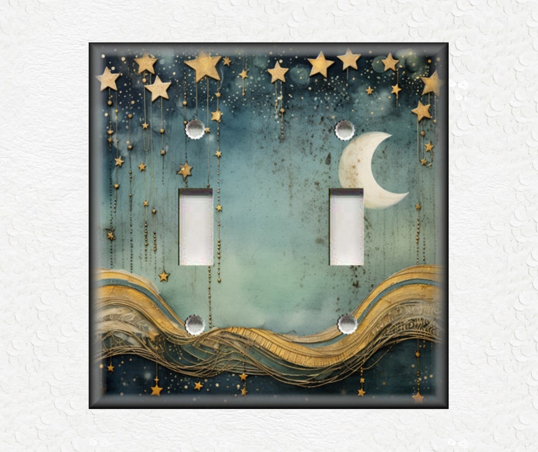 Vintage Moon and Stars Design Switch Plate Covers and Outlet Covers ...
