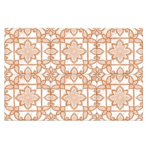Peach Ceramic Tile - Vintage Moroccan Tile Design - Kitchen Backsplash ...