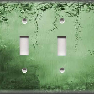 Secret Garden Flower Vines Dark Green Switch Plate Covers - Decorative ...