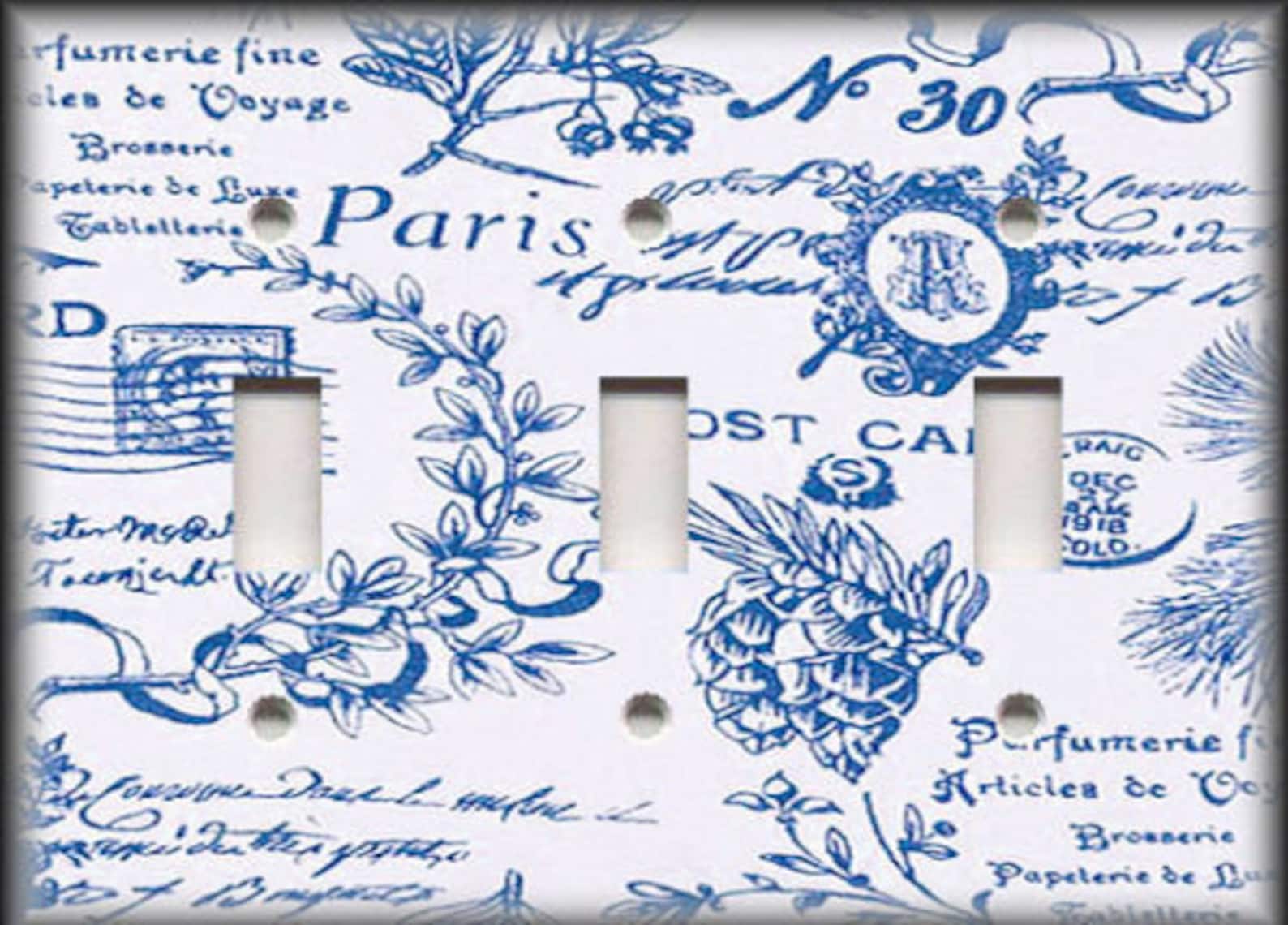 Paris French Toile Home Decor Blue Toile Decor French Decor - Etsy