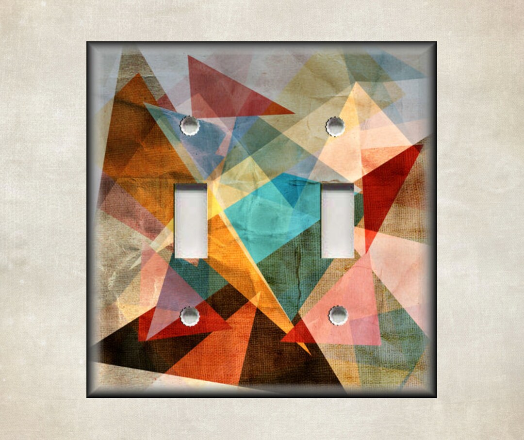 Abstract Art Multi Colored Abstract Art Decor Art Light Switch Plate ...