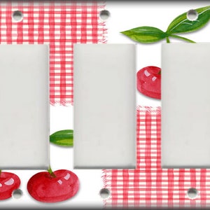 Cherry Kitchen Decor - Metal Light Switch Cover - Cherries Home Decor ...