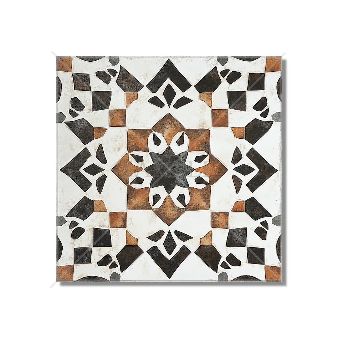 Rustic Black and Brown Ceramic Tile - Patterned Tile Backsplash ...
