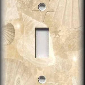 Beach Switch Plates Outlet Covers - Tranquil Beach Shells Coastal Home ...