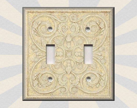 French Pattern Design Ivory Home Decor Metal Light Switch - Etsy