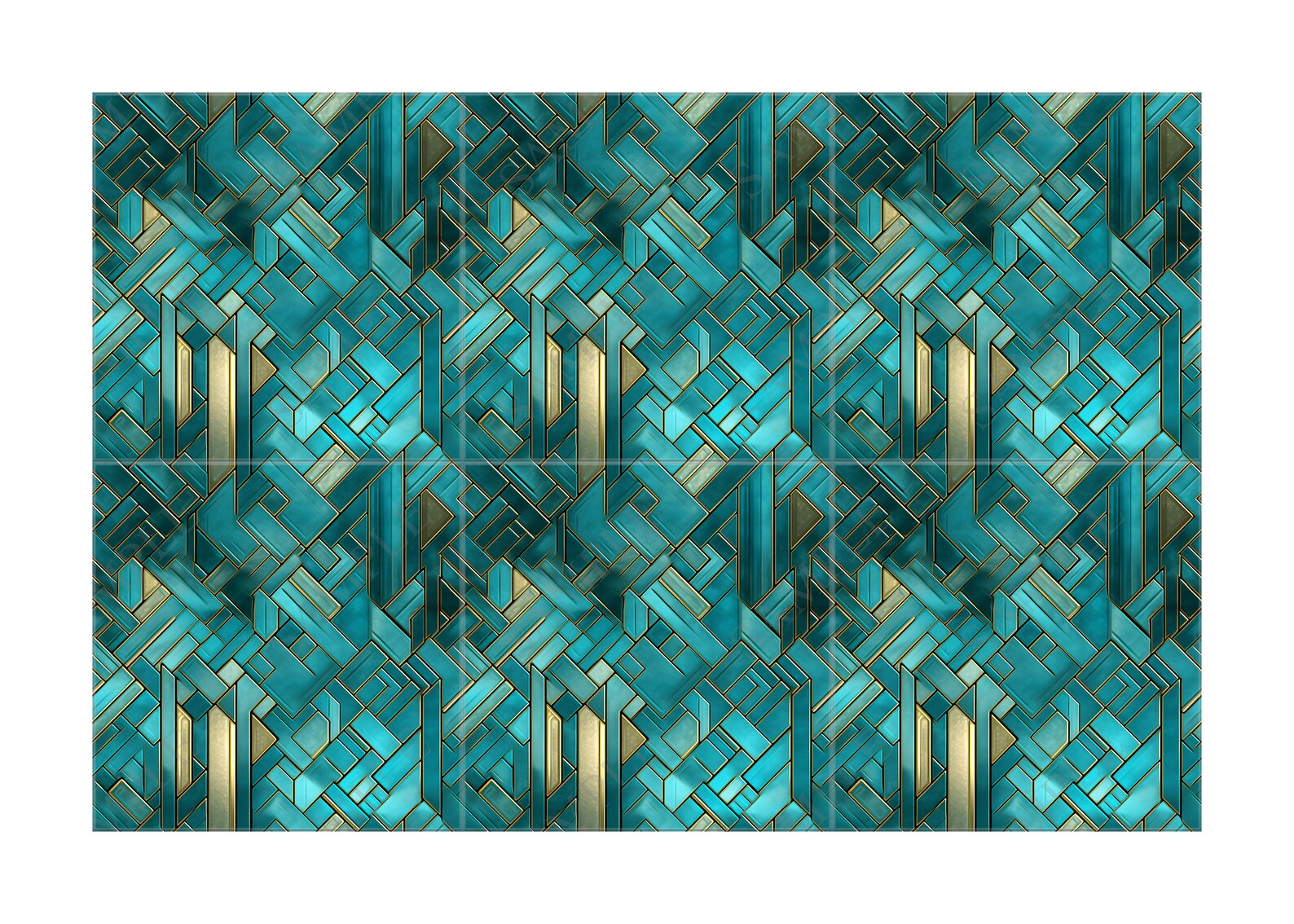 Ceramic Tile Art Deco Design Turquoise Blue Kitchen Backsplash Tile ...
