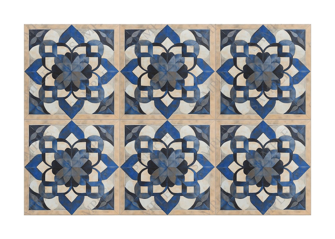 Blue Gray Ceramic Tile - Unique Kitchen Backsplash Tile - Blue Grey ...