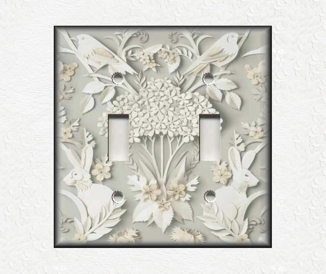 Bunny Rabbits and Birds Light Switch Plate Covers - Decorative Matching ...