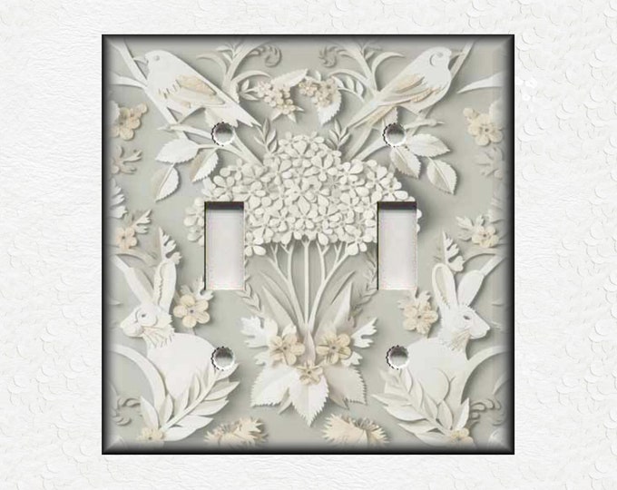 Vintage Single Switch Plate Cover Ceramic Floral, Triple Switch Plate ...