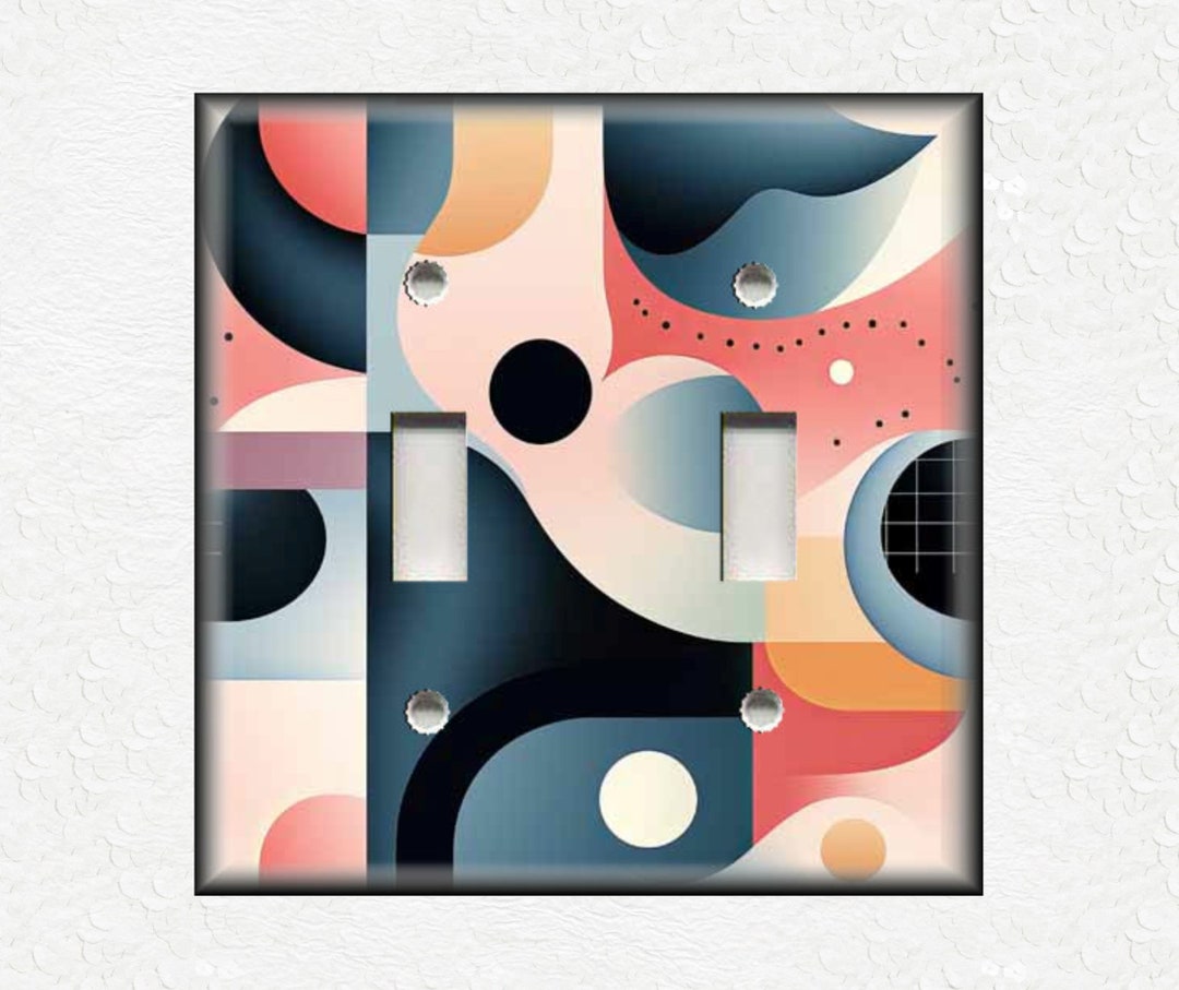 Moody Abstract Art Switch Plate Covers and Outlet Covers Unique Light ...