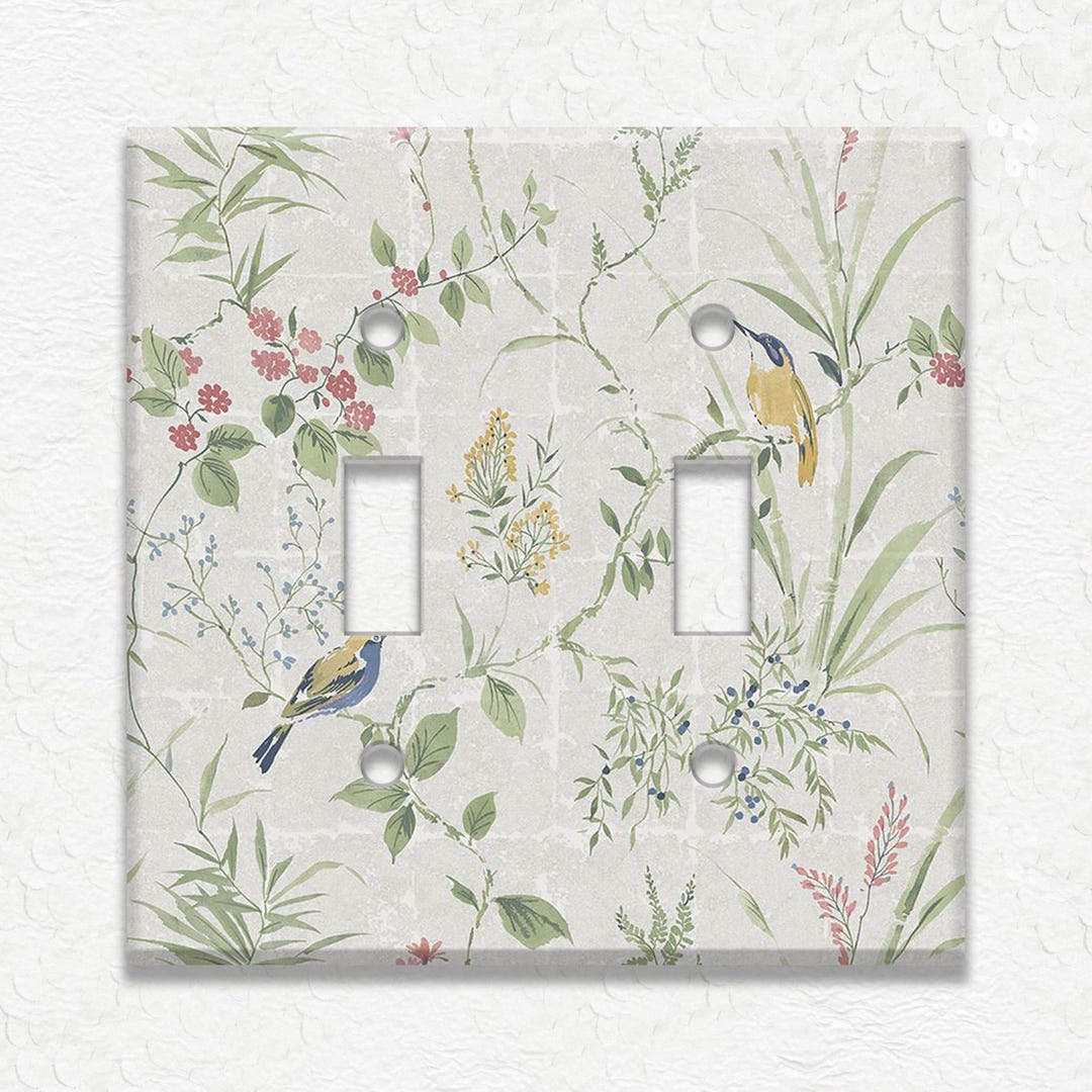 Stone Wall Birds Switch Plate Covers - Metal Light Switch Cover - Bird ...