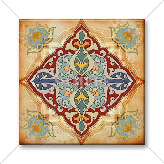 Vintage Moroccan Tile Design Backsplash Tile Unique Ceramic - Etsy