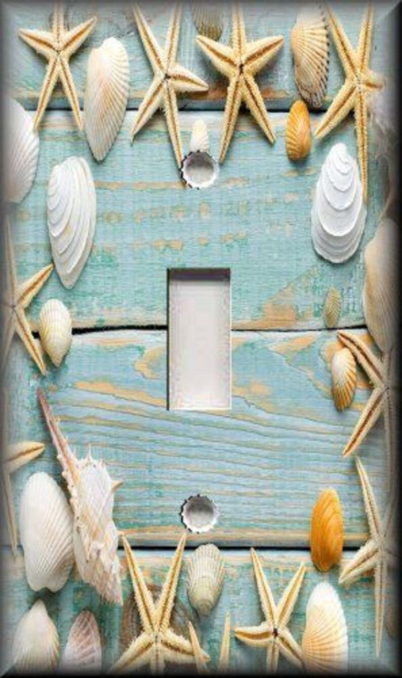 Beach Shells Light Switch Plate Covers Metal Light Switch - Etsy