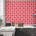 Decorative Red Ceramic Tile Red and White Backsplash Tile Kitchen Tile ...