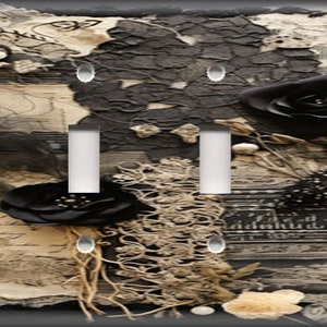 Gothic Design Light Switch Covers and Outlet Covers - Black Rose Design ...