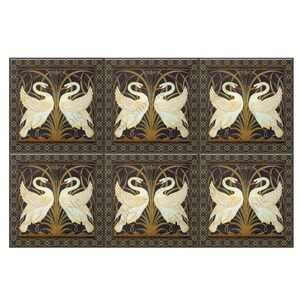 Art Nouveau Swans Ceramic Tile Vintage Swan Design Tile Kitchen ...