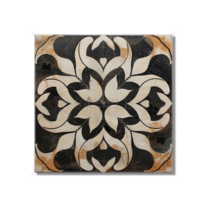 Rustic Black and Tan Ceramic Tile - Patterned Tile Backsplash - Kitchen ...