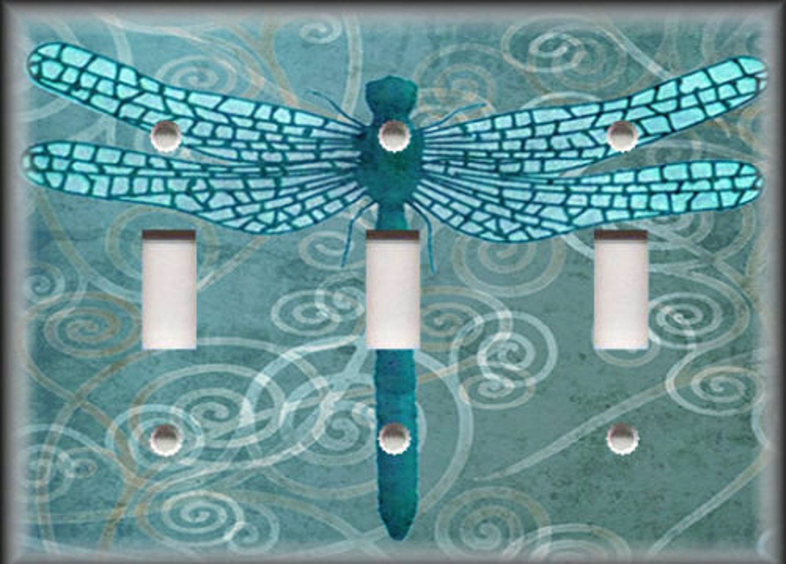 Dragonfly Home Decor Aqua Blue Swirl Dragonfly Home Decor - Etsy