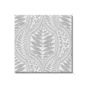 Gray Botanical Leaf Pattern Ceramic Tile - Leaf Design Ceramic Kitchen ...