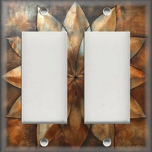 Copper Patina Design Metal Light Switch Plate Covers and Outlet Covers ...