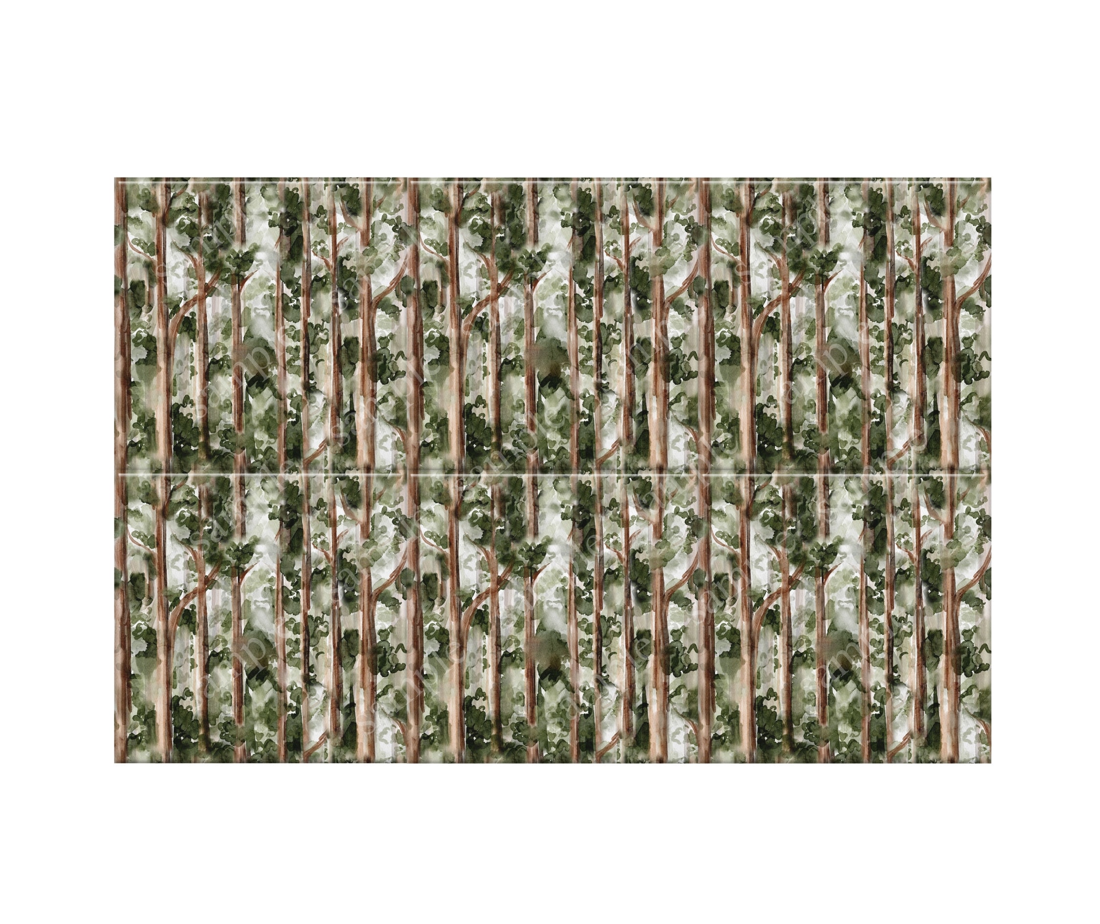Tree Forest Design Ceramic Tile - Tree Design Kitchen Backsplash Tile ...