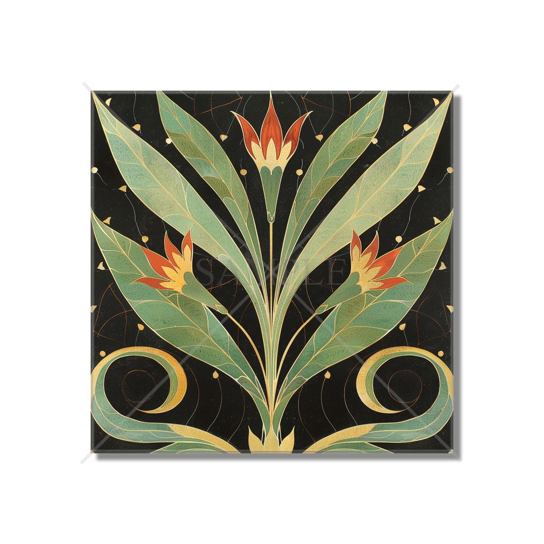 Art Deco Design Ceramic Tile Kitchen Backsplash Tile Vintage Art Deco ...