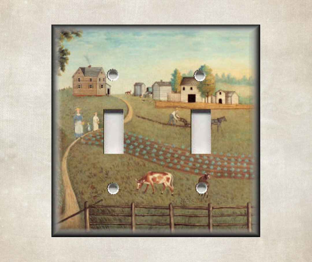 Amish Farm Home Decor County Home Decor - Metal Light Switch Plate ...