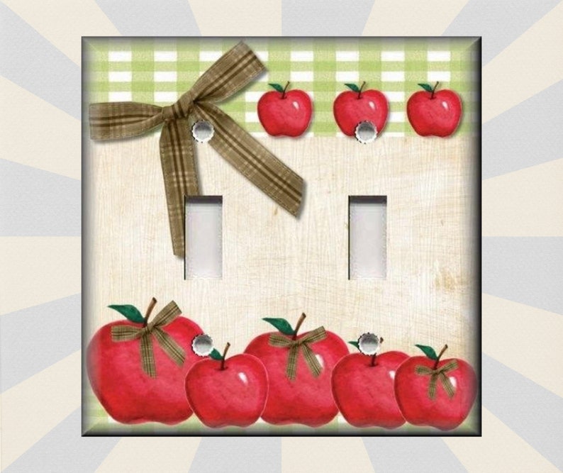 Metal Light Switch Plate Cover Country Kitchen Apples Home - Etsy