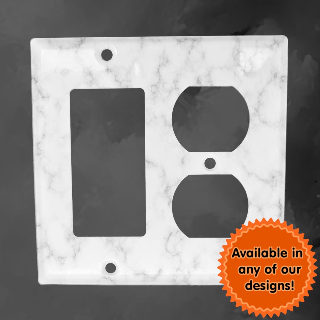 Over 7000 Designs Rocker Outlet Metal Switch Plate Cover - You Choose ...