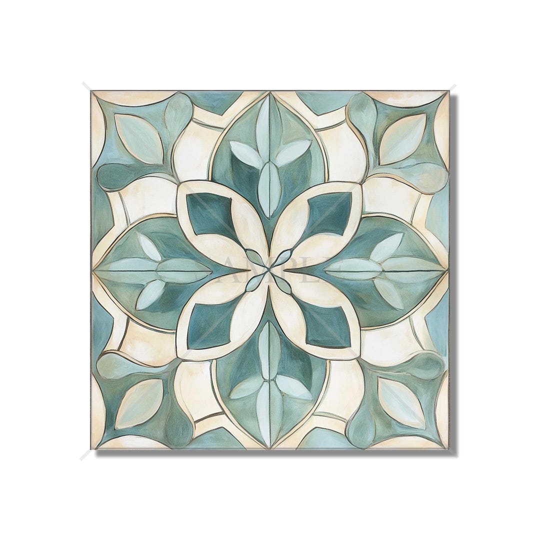 Sea Blue Green Ceramic Backsplash Tile - Patterned Blue Kitchen Unique ...