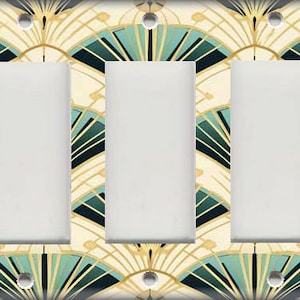 Vintage Art Deco Design Metal Light Switch Covers and Outlet Covers ...
