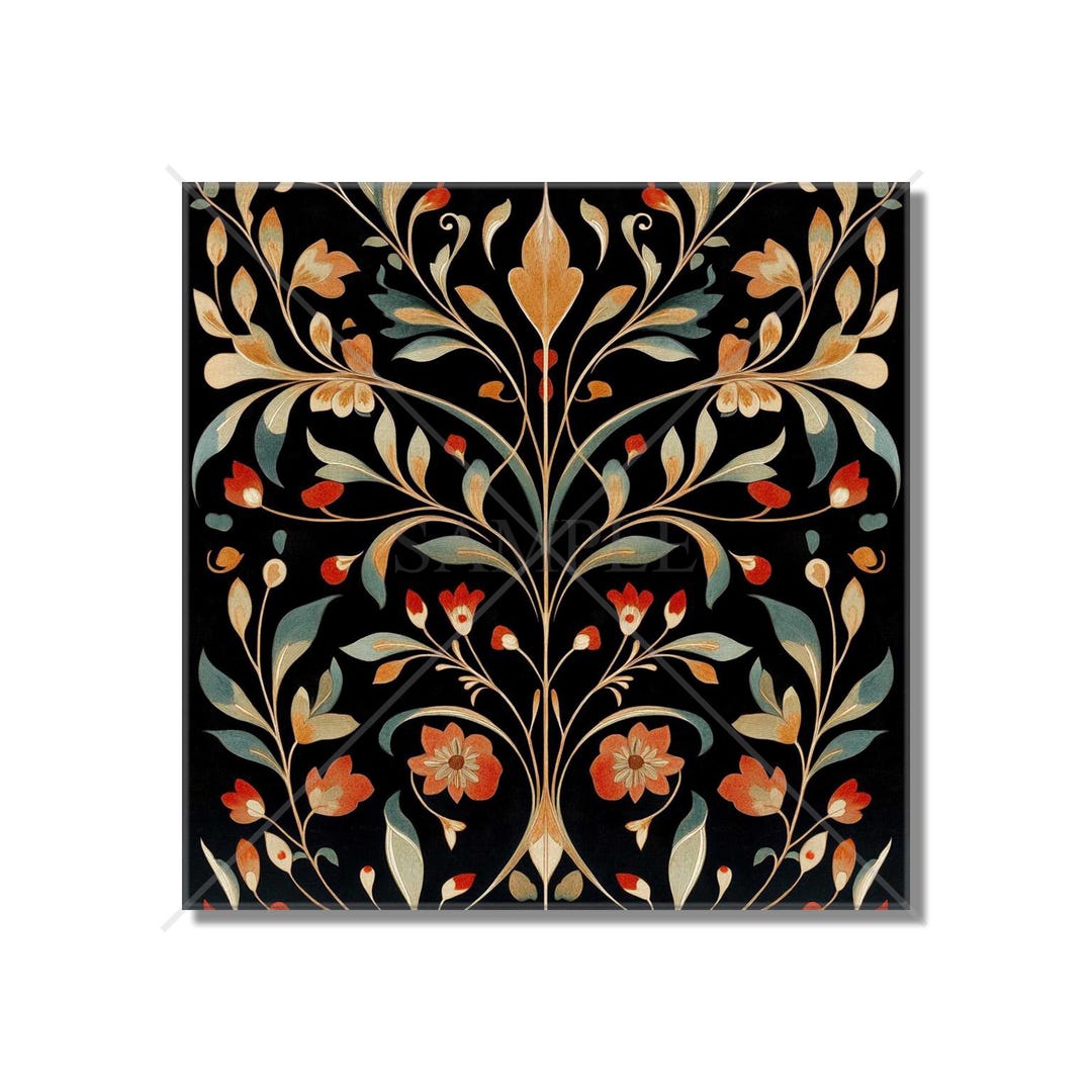 Art Nouveau Ceramic Tile Moody Kitchen Backsplash Tile - Unique ...