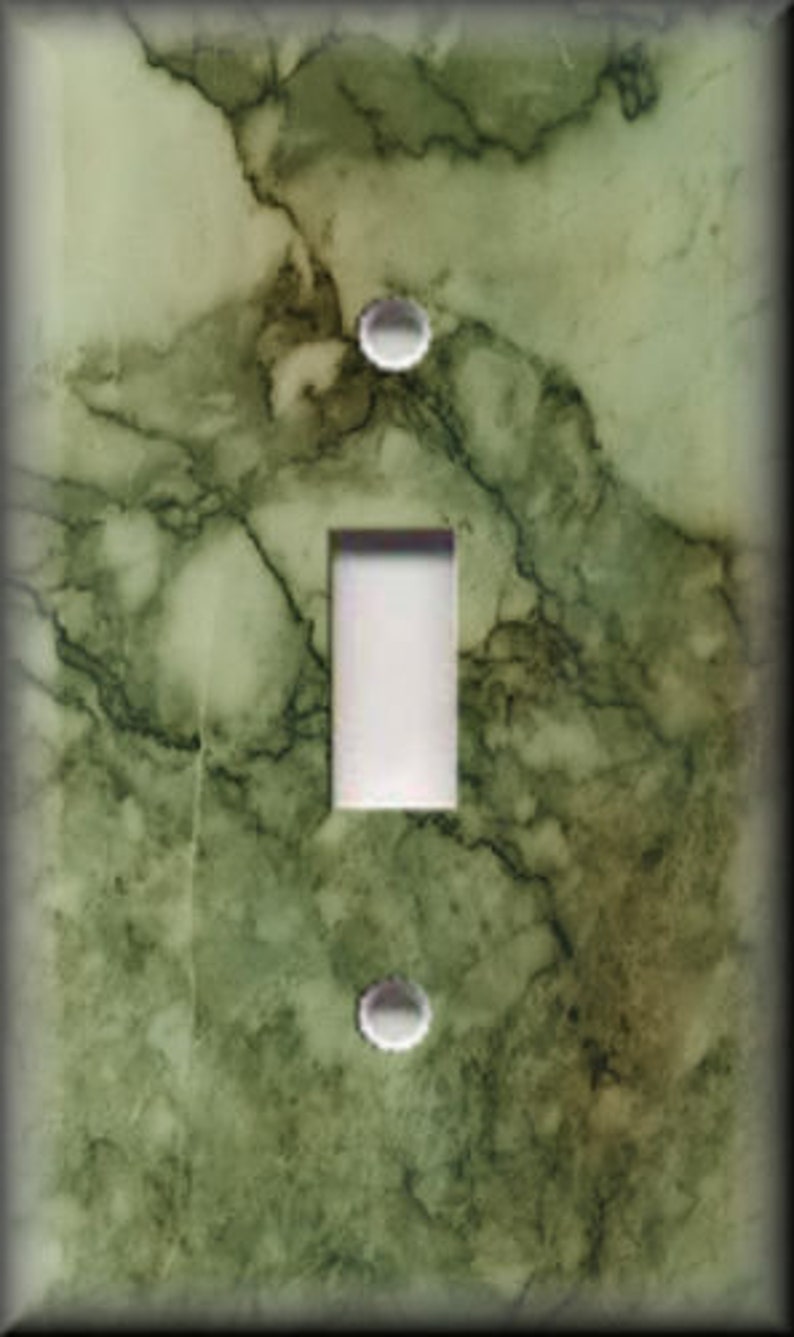 Green Marble Home Decor - Switch Plates and Outlet Covers - Metal Light ...