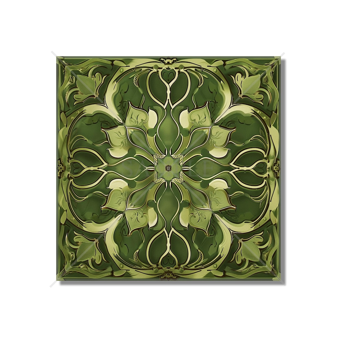 Green Ceramic Tile Backsplash Tile Decorative Green Tile Green Kitchen ...