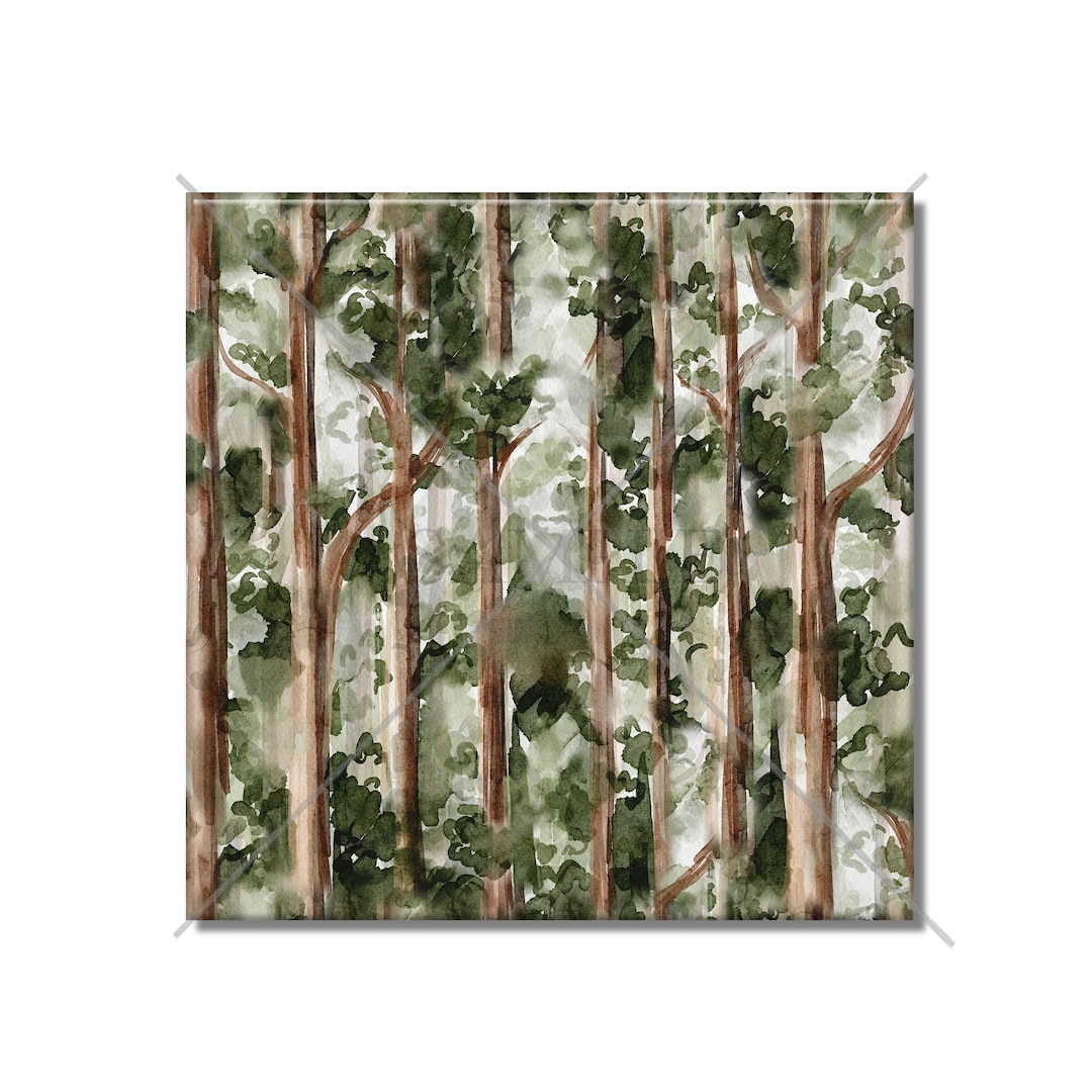 Tree Forest Design Ceramic Tile - Tree Design Kitchen Backsplash Tile ...