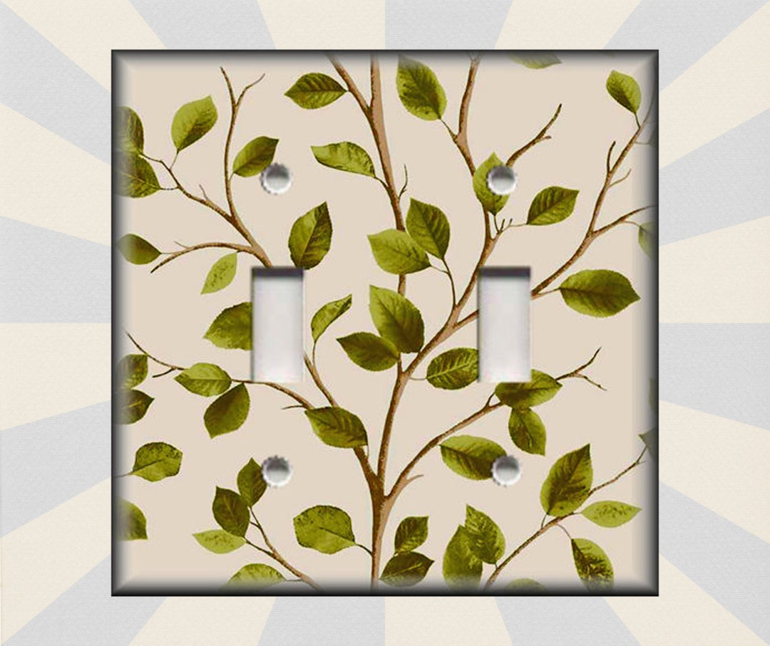 Leafy Branches Nature Home Decor Tree Branches Metal Light Switch Plate ...