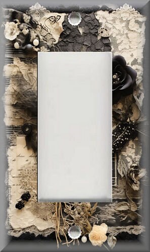 Gothic Design Light Switch Covers and Outlet Covers - Black Rose Design ...