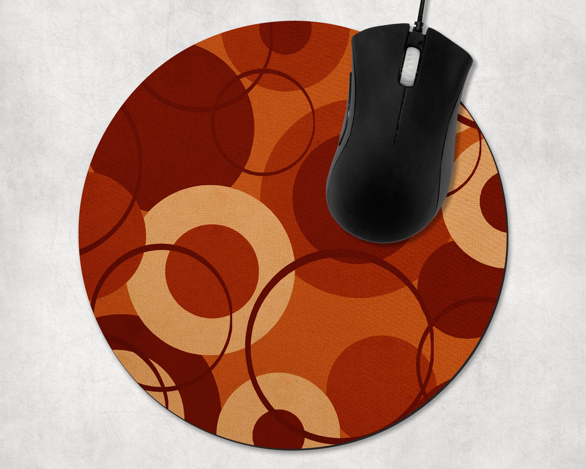 Mouse Pad Rounds Circles Modern Art Computer Mouse Pad | Etsy